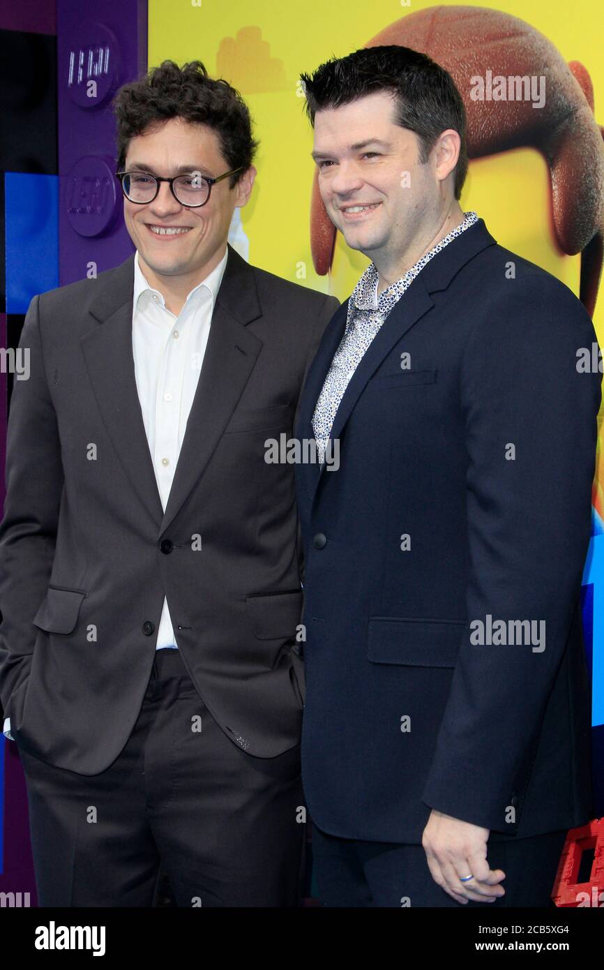 LOS ANGELES - FEB 2: Phil Lord, Christopher Miller at "The Lego Movie 2 ...