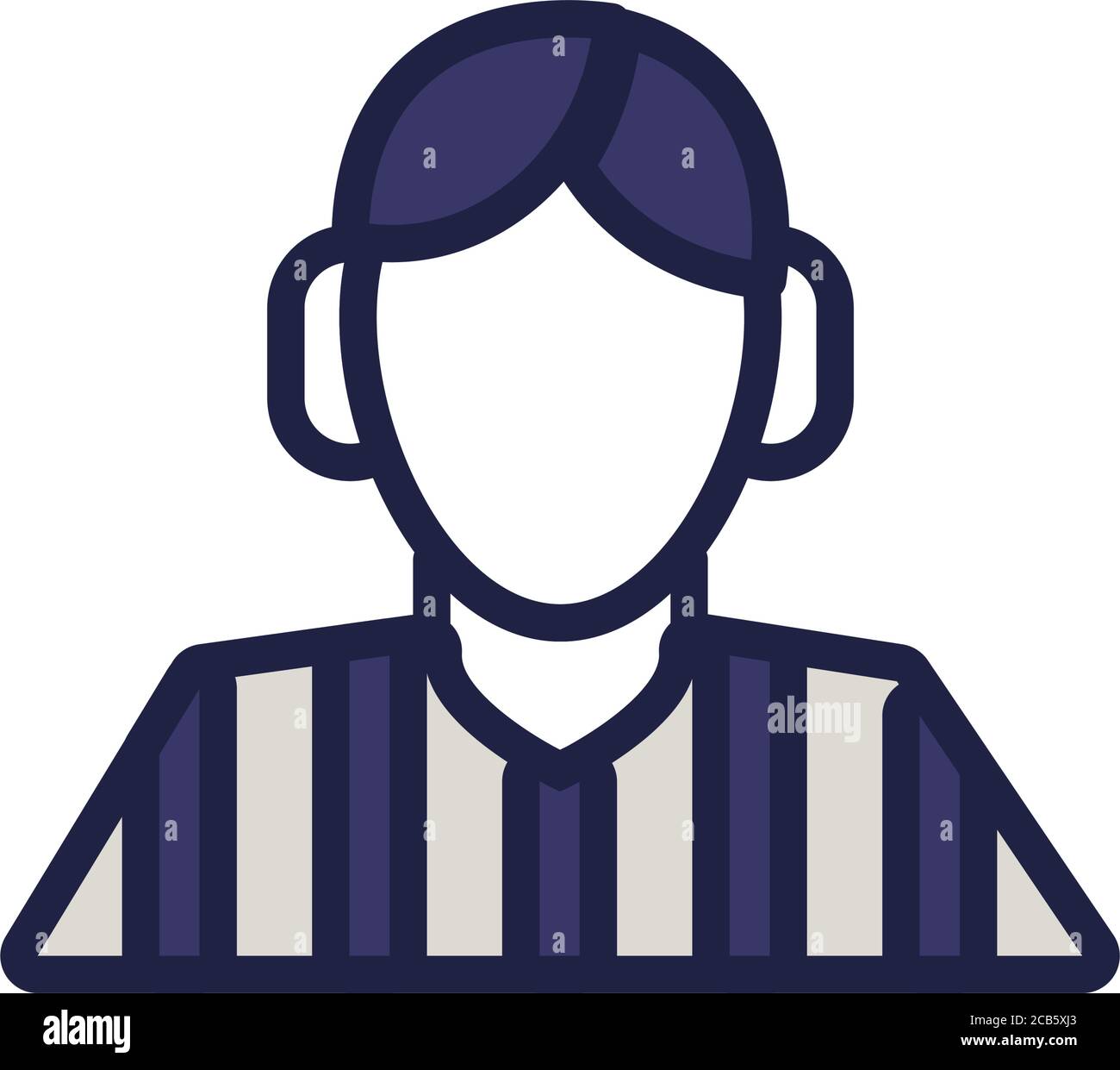 referee soccer line and fill style icon vector illustration design ...