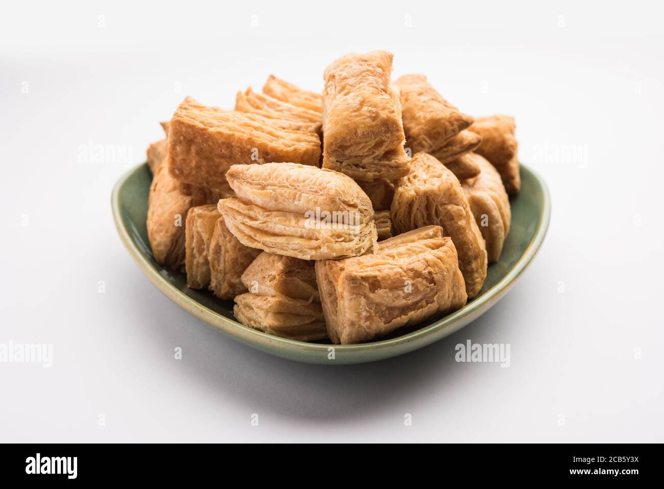 Khari Puff biscuit or crispy pastry is an Indian tea time snack Stock ...