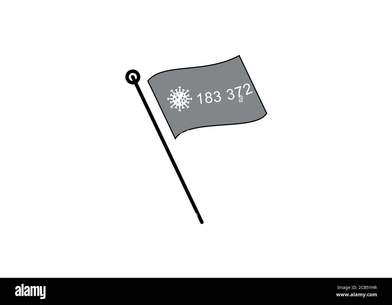 virus bacteria and number of infected in flag on white background Stock ...