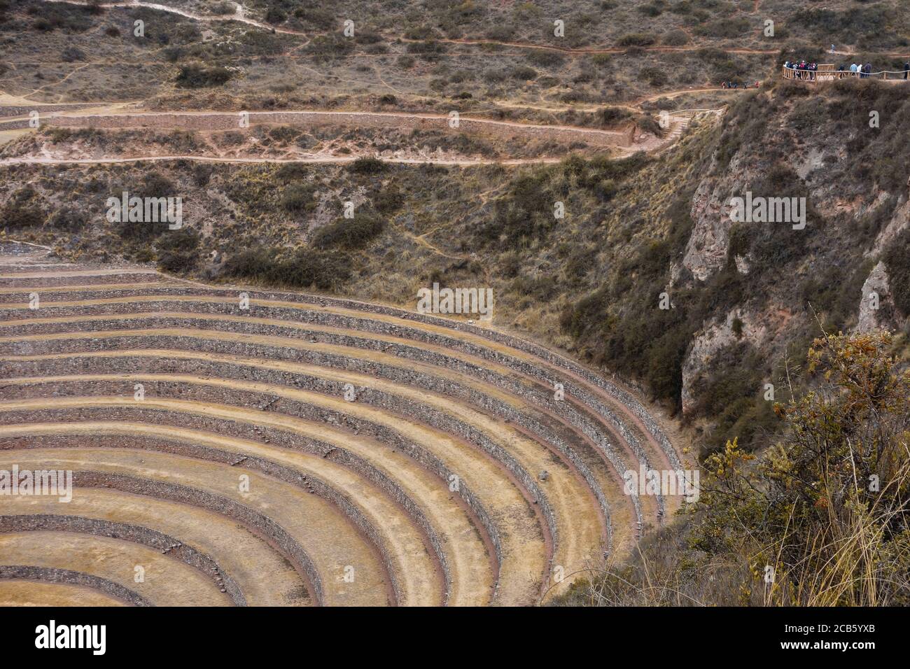 Landscape of the steps of Moray at daytime in Peru Stock Photo - Alamy