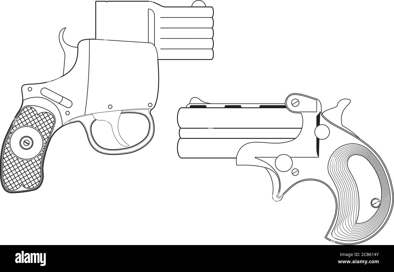 Firearm, revolver. For your design, logo. Vector illustration Stock ...