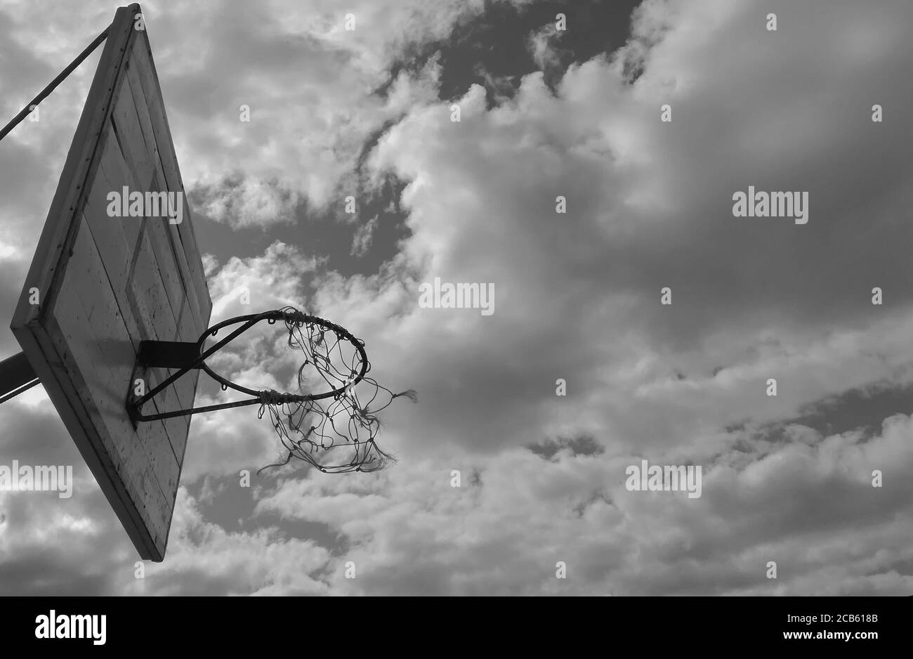 Basketball hoop background Black and White Stock Photos & Images - Alamy