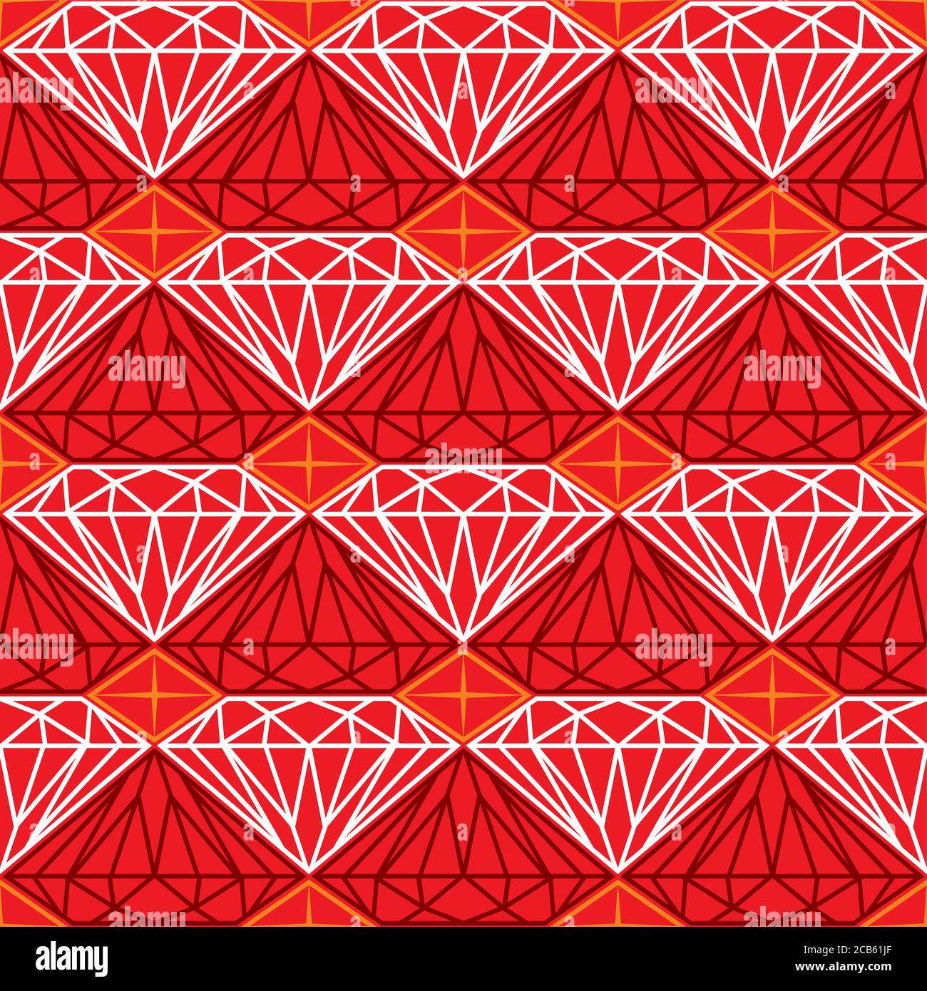 Diamond, precious stone, vector illustration of seamless pattern Stock ...