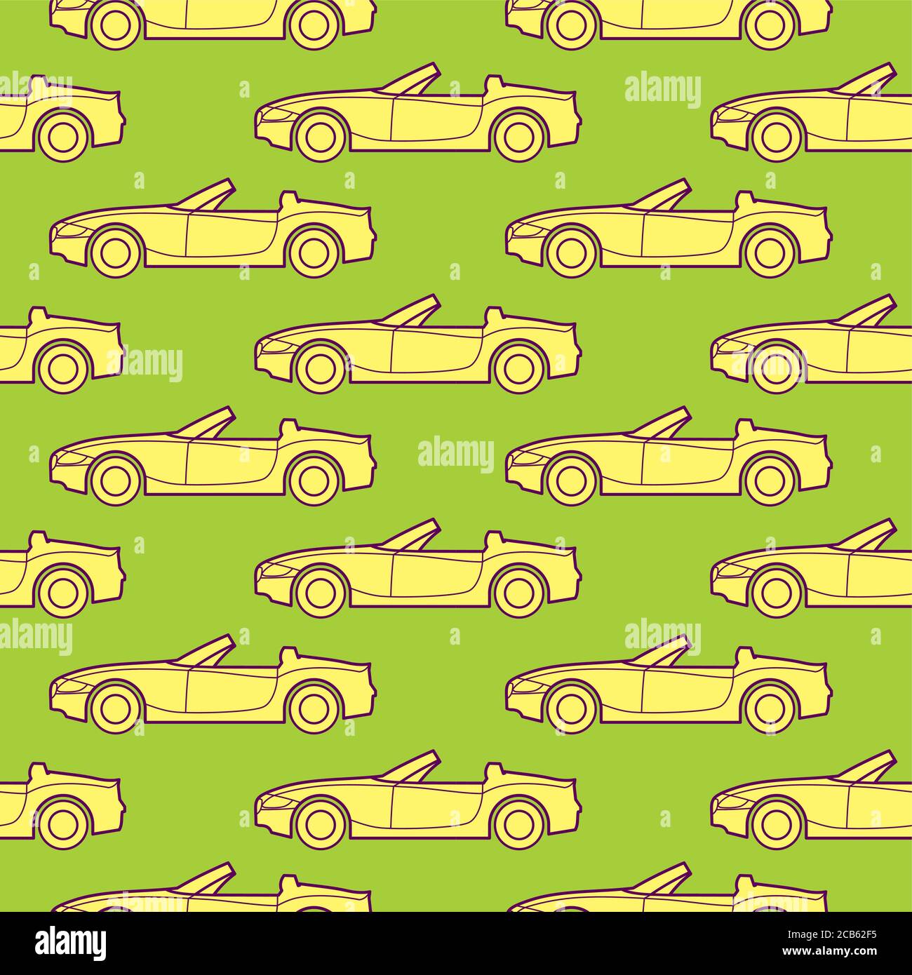 Car convertible vector illustration of seamless pattern Stock Vector ...