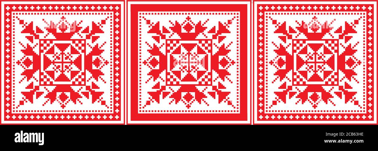 Slavic ornament vector pattern, Russian, Ukrainian, Belarussian pattern ...