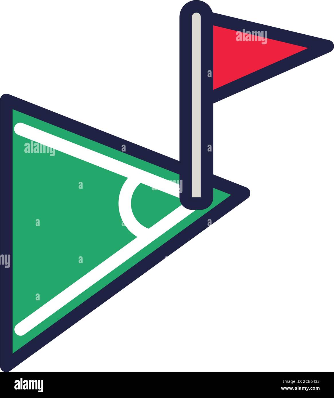 Football pitch corner flag Stock Vector Images - Alamy