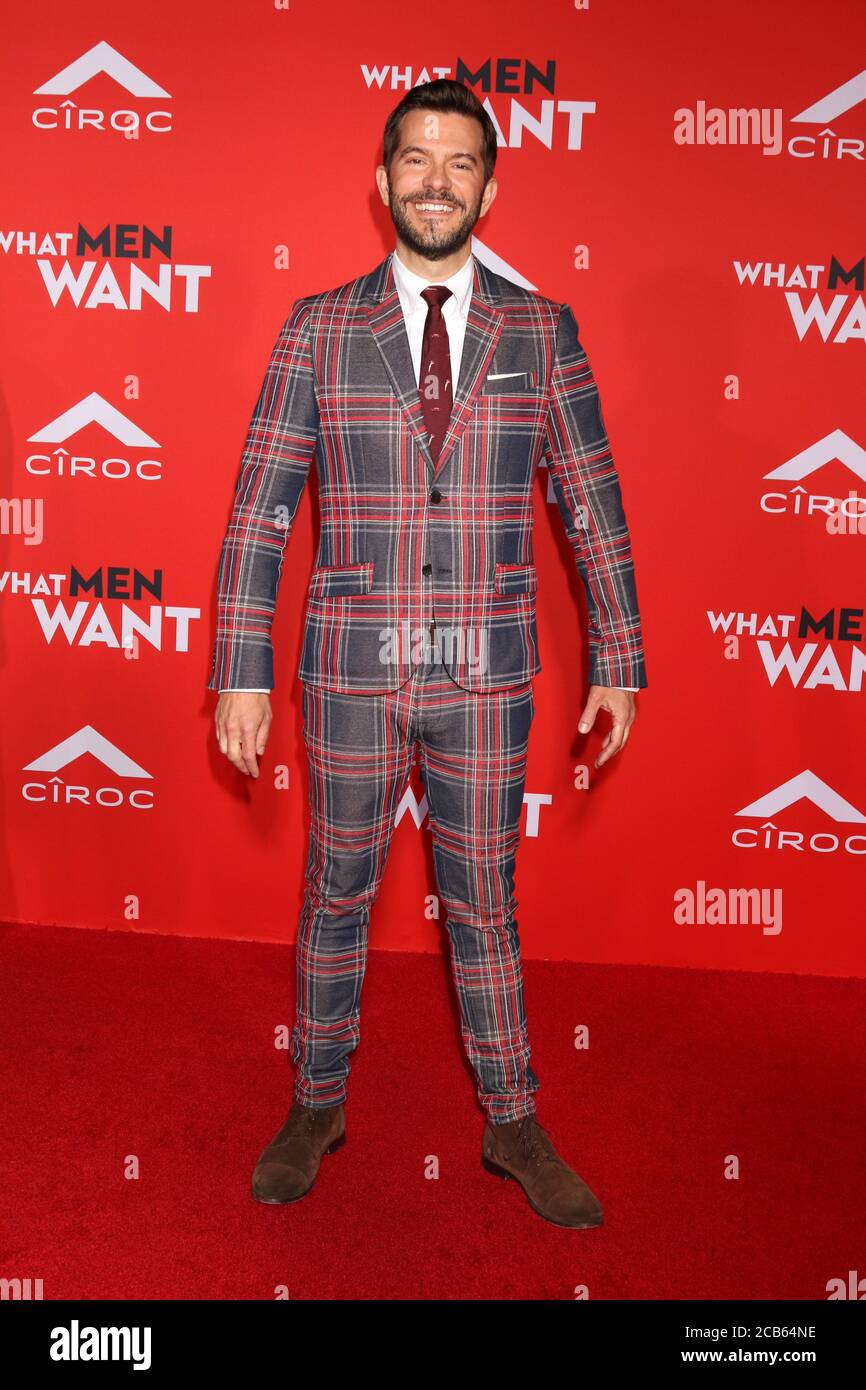 LOS ANGELES - JAN 28: Peter Huyck at the "What Men Want" Premiere at ...