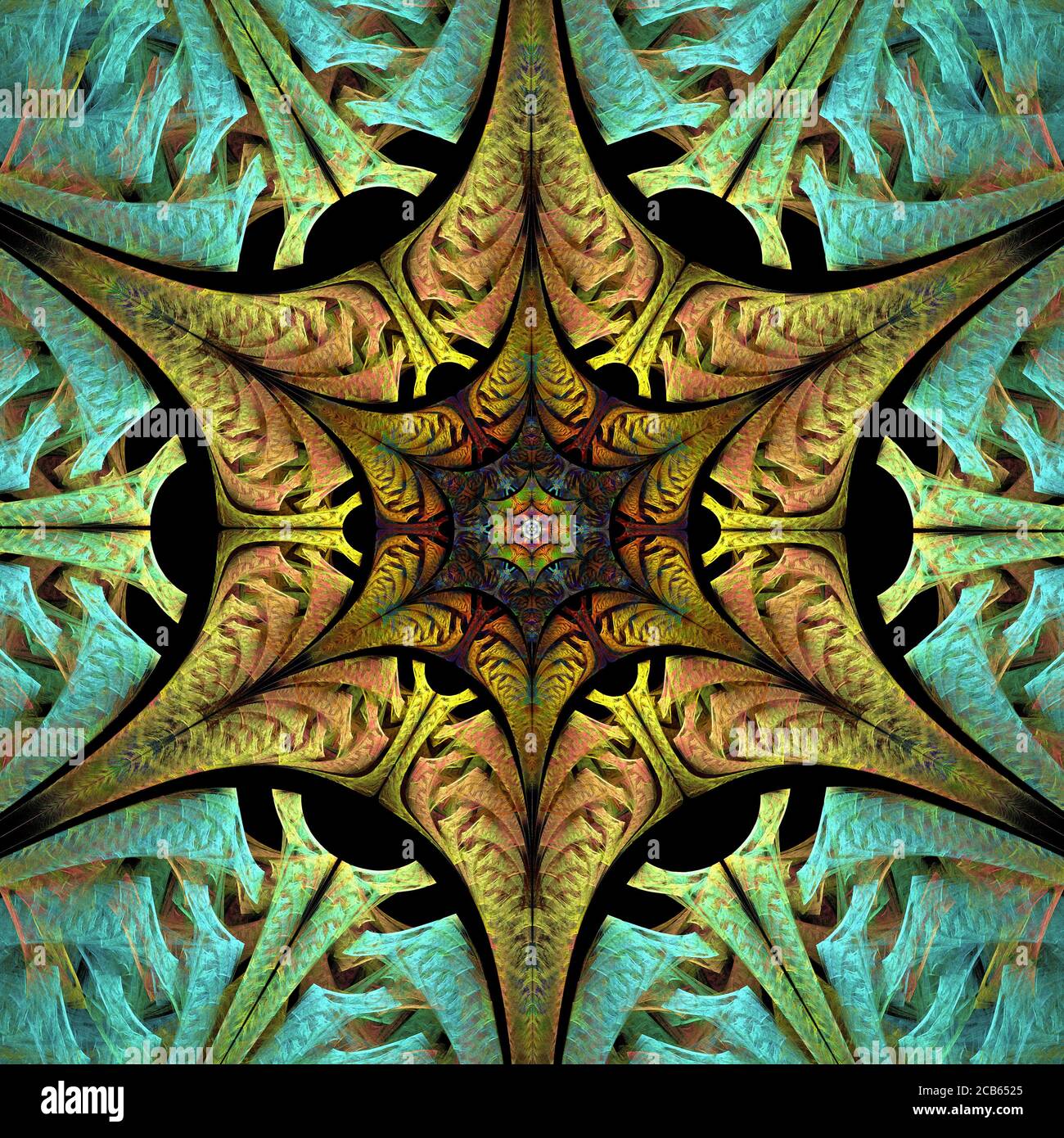 Flame Fractal Symmetrical Pattern Stock Photo - Alamy