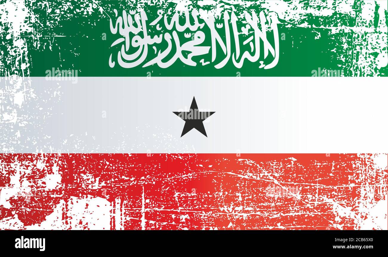 Flag of Somaliland. Wrinkled dirty spots. Can be used for design ...