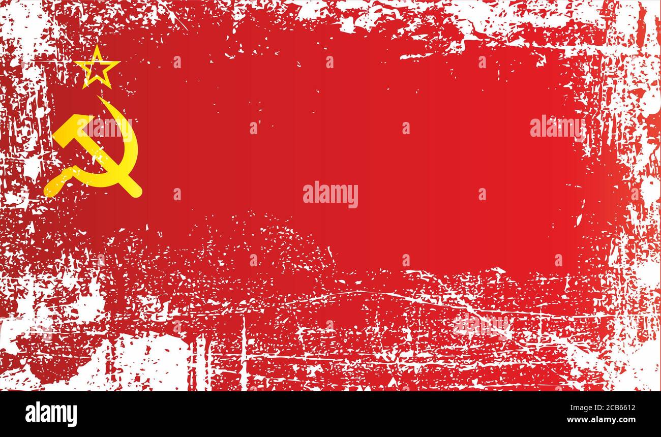 Flag of the Soviet Union, Union of Soviet Socialist Republics, Wrinkled ...