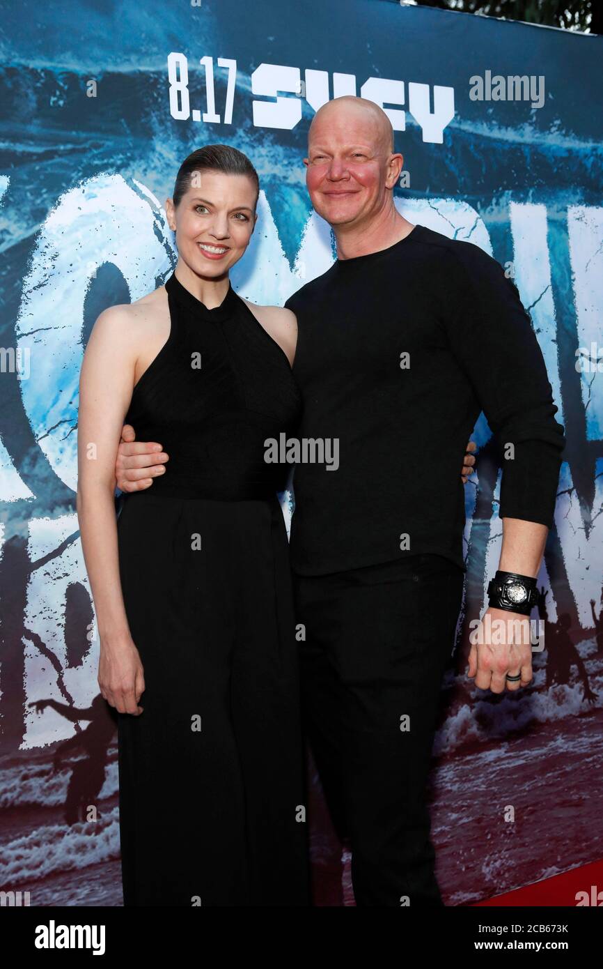 LOS ANGELES - AUG 12: Jenny Brezinski, Derek Mears at the "Zombie Tidal ...