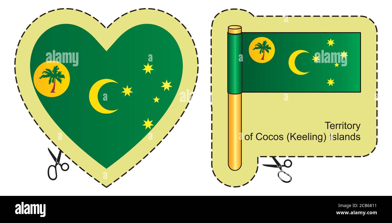 Flag of the Cocos (Keeling) Islands. Australian external territory ...