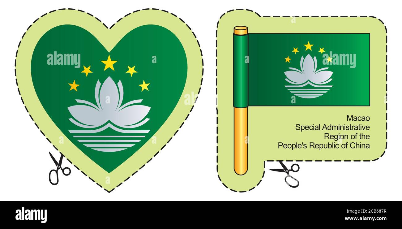 Flag of Macau. Special Administrative Region of the People's Republic ...