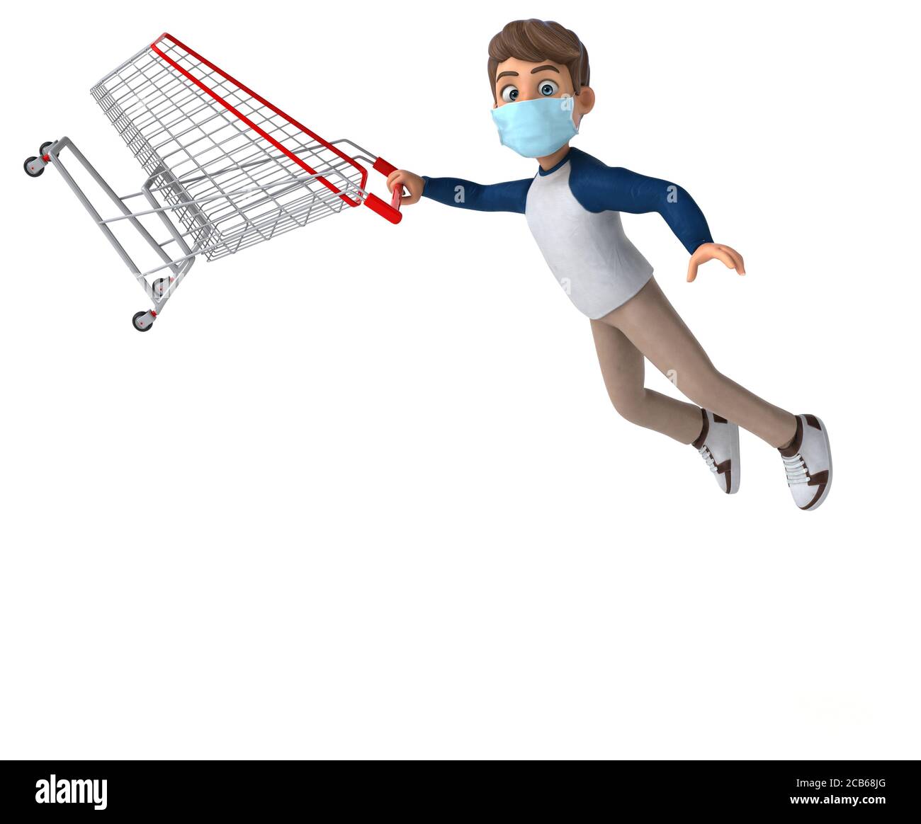 Fun cartoon kid character with a mask Stock Photo - Alamy