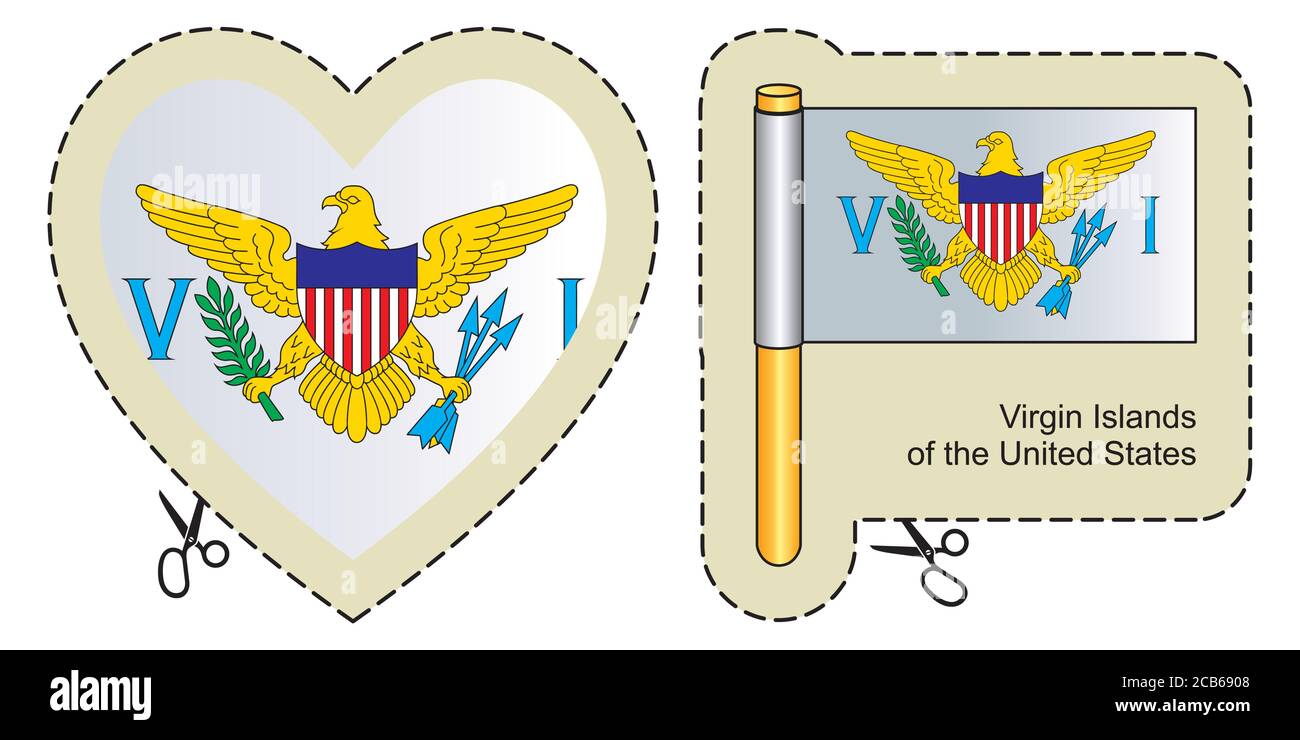 Flag of the United States Virgin Islands. Vector cut sign here ...