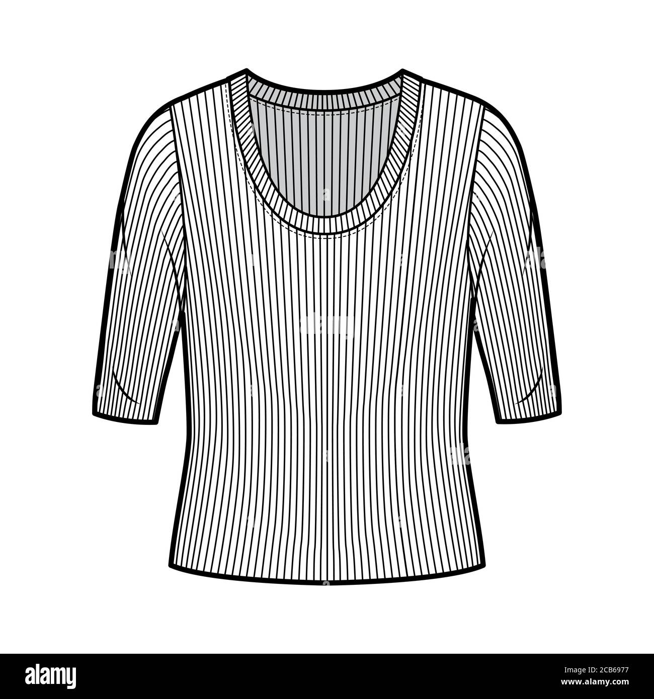 Ribbed neck sweater Cut Out Stock Images & Pictures - Alamy