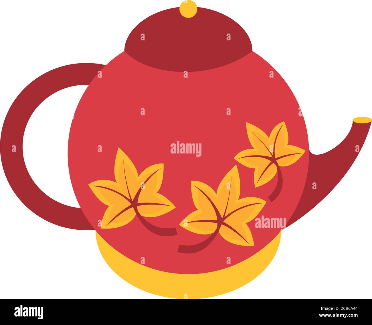 chinese ceramic teapot flat style vector illustration design Stock ...