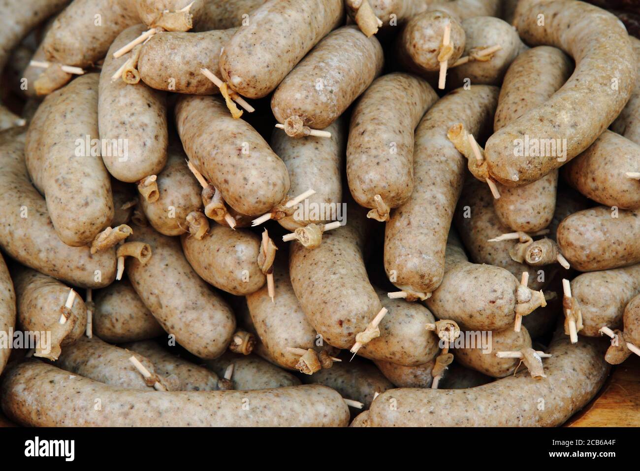 white pudding (czech traditional food) as nice background Stock Photo ...