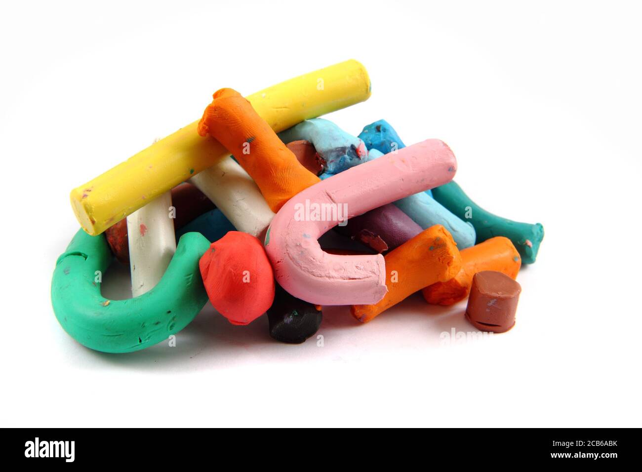 color plasticine isolated on the white background Stock Photo - Alamy