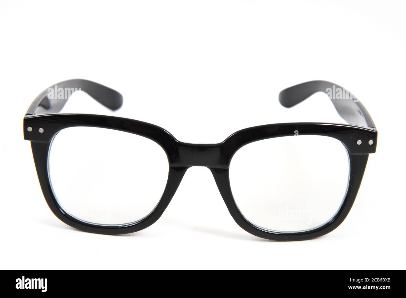 black glasses isolated on the white background Stock Photo - Alamy