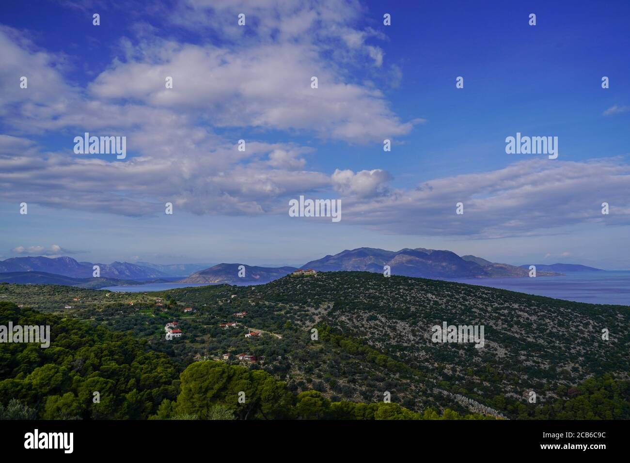 Rural Greek Island landscape Photographed at Poros a small Greek island ...