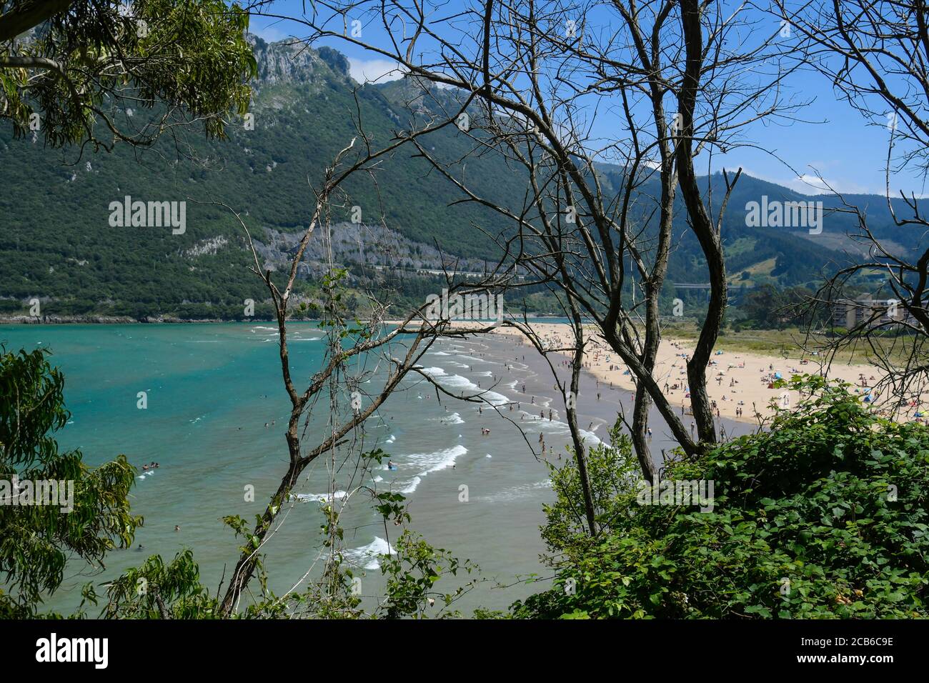 Panoramic views of Oriñon beach Stock Photo - Alamy