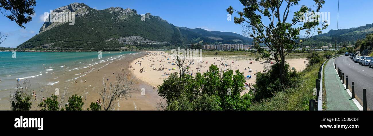 Panoramic views of Oriñon beach Stock Photo - Alamy