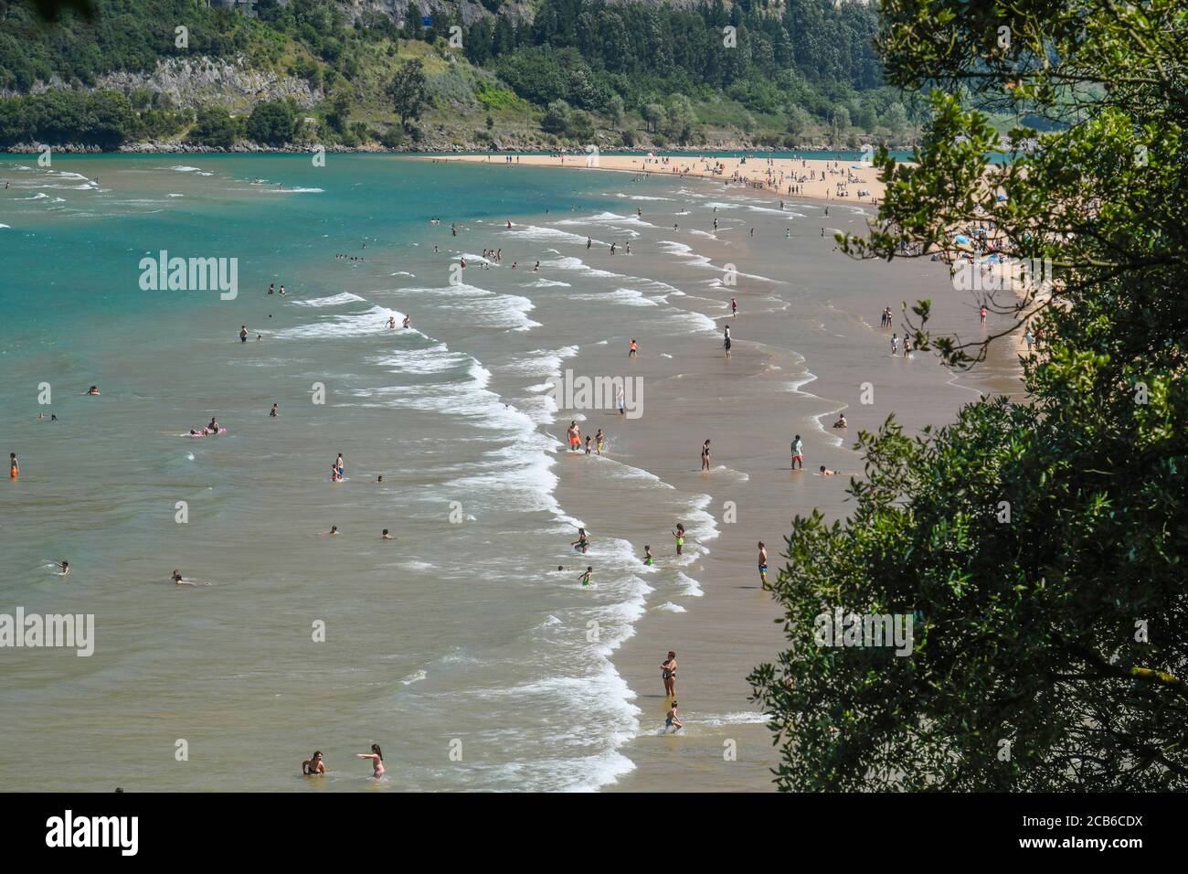 Panoramic views of Oriñon beach Stock Photo - Alamy