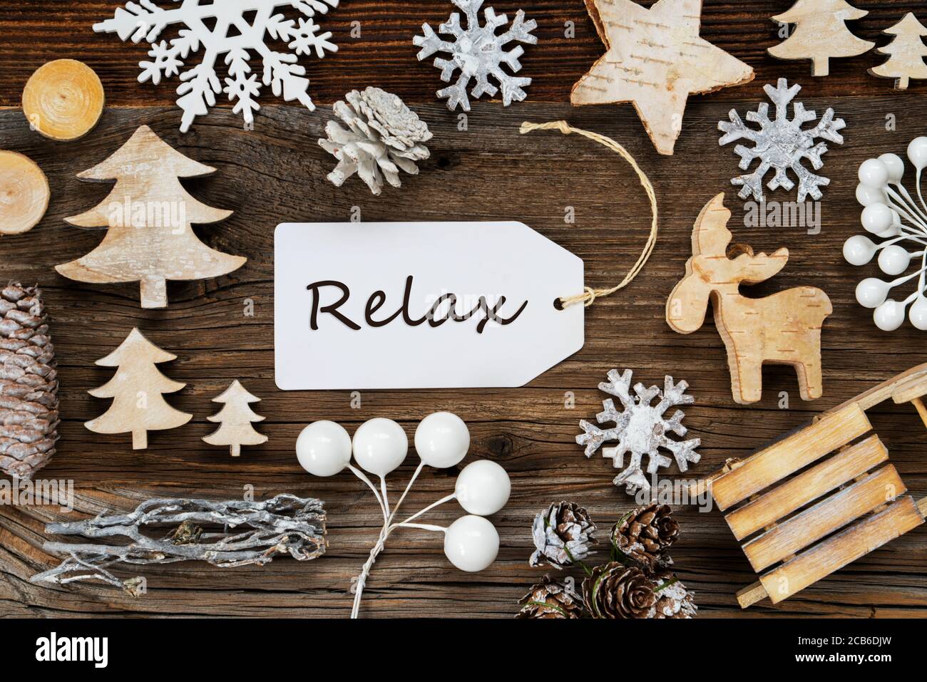 Relax christmas relaxation label hi-res stock photography and images ...
