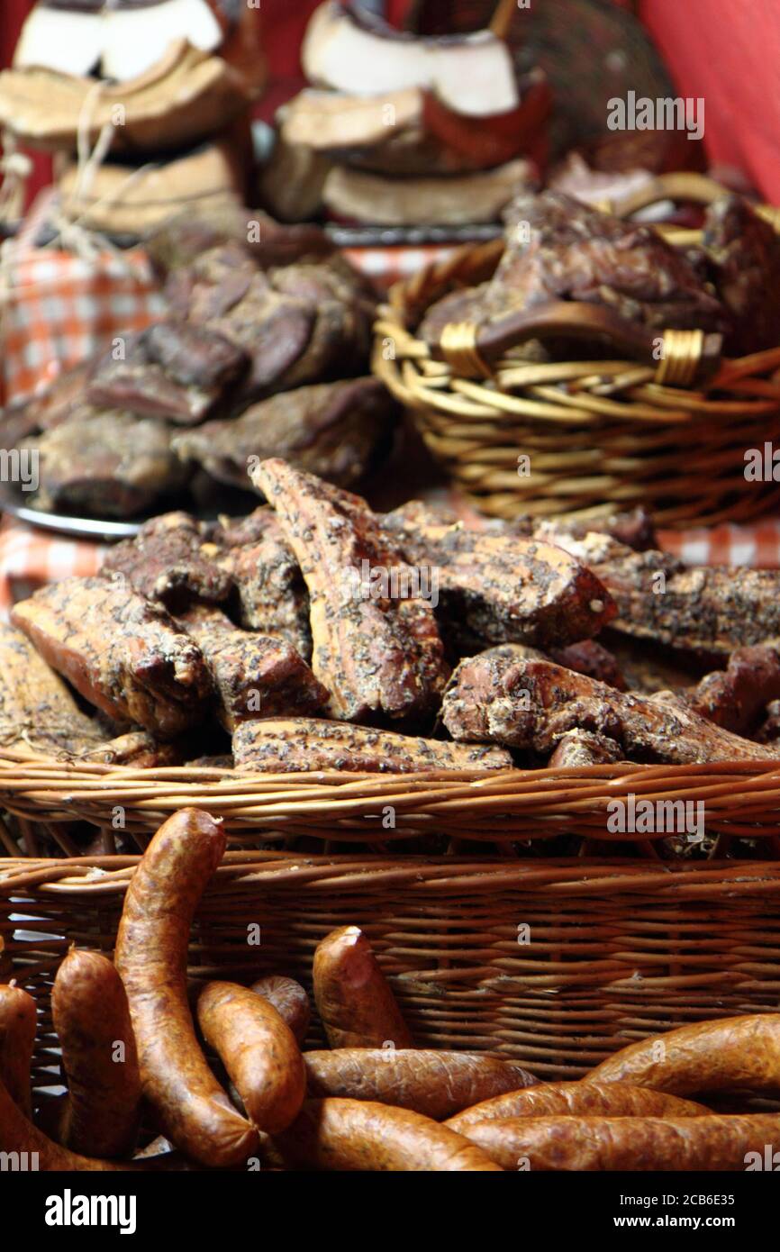 meat products as very nice food background Stock Photo - Alamy
