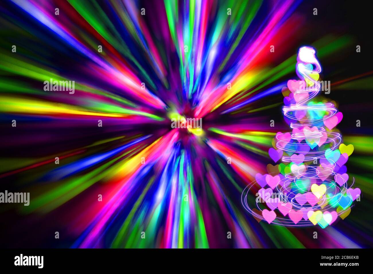 christmas tree with many colors Stock Photo - Alamy