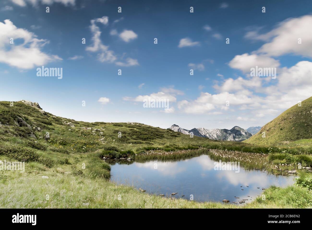 Alpine landscape with lake, Italian Alps Stock Photo - Alamy