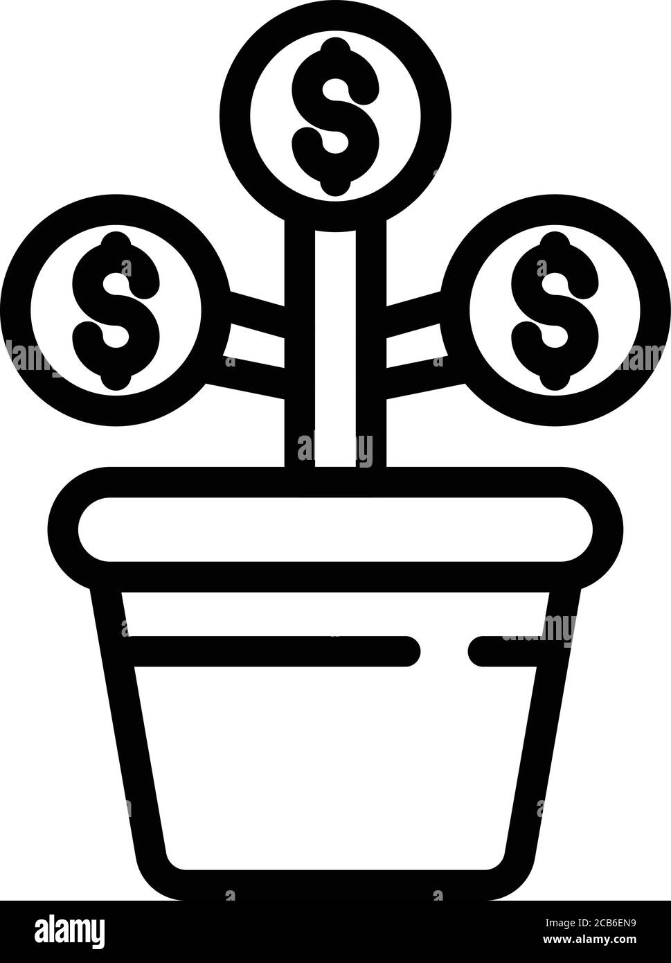 Money benefit icon, outline style Stock Vector Image & Art - Alamy