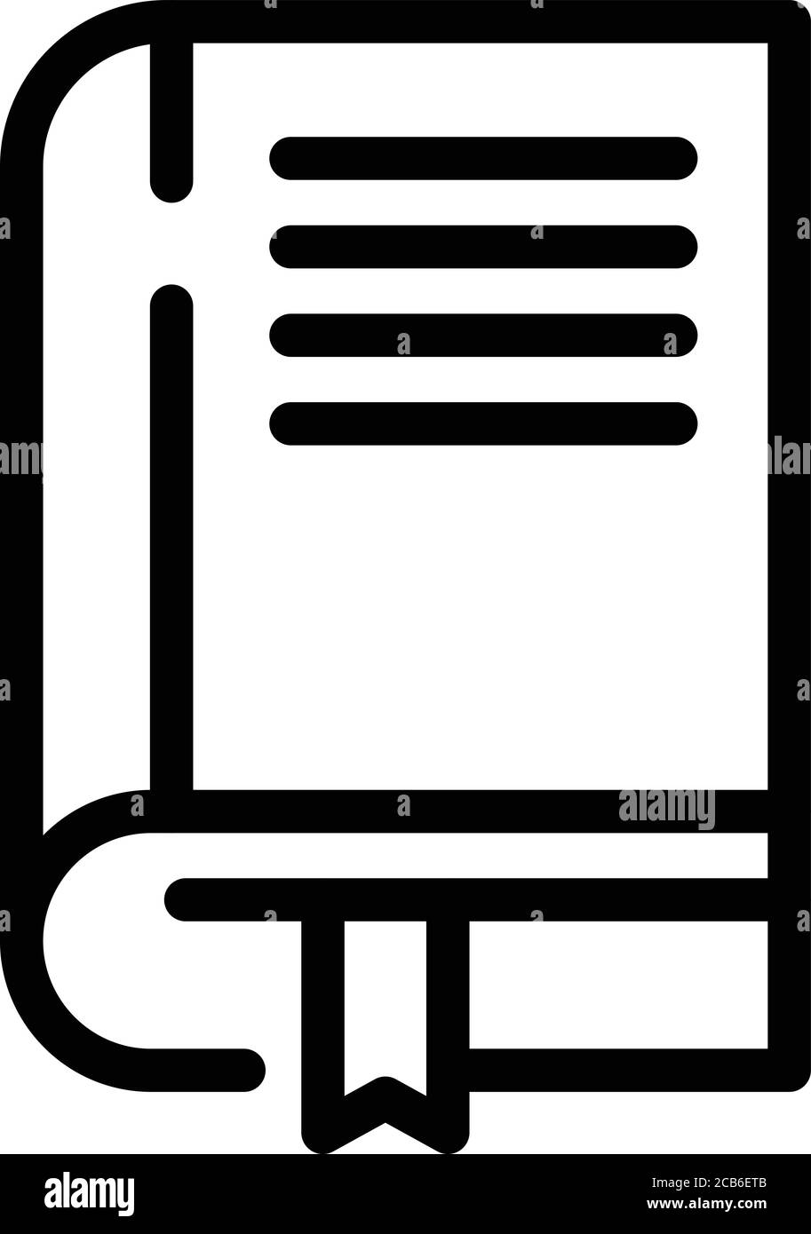 Book icon, outline style Stock Vector Image & Art - Alamy