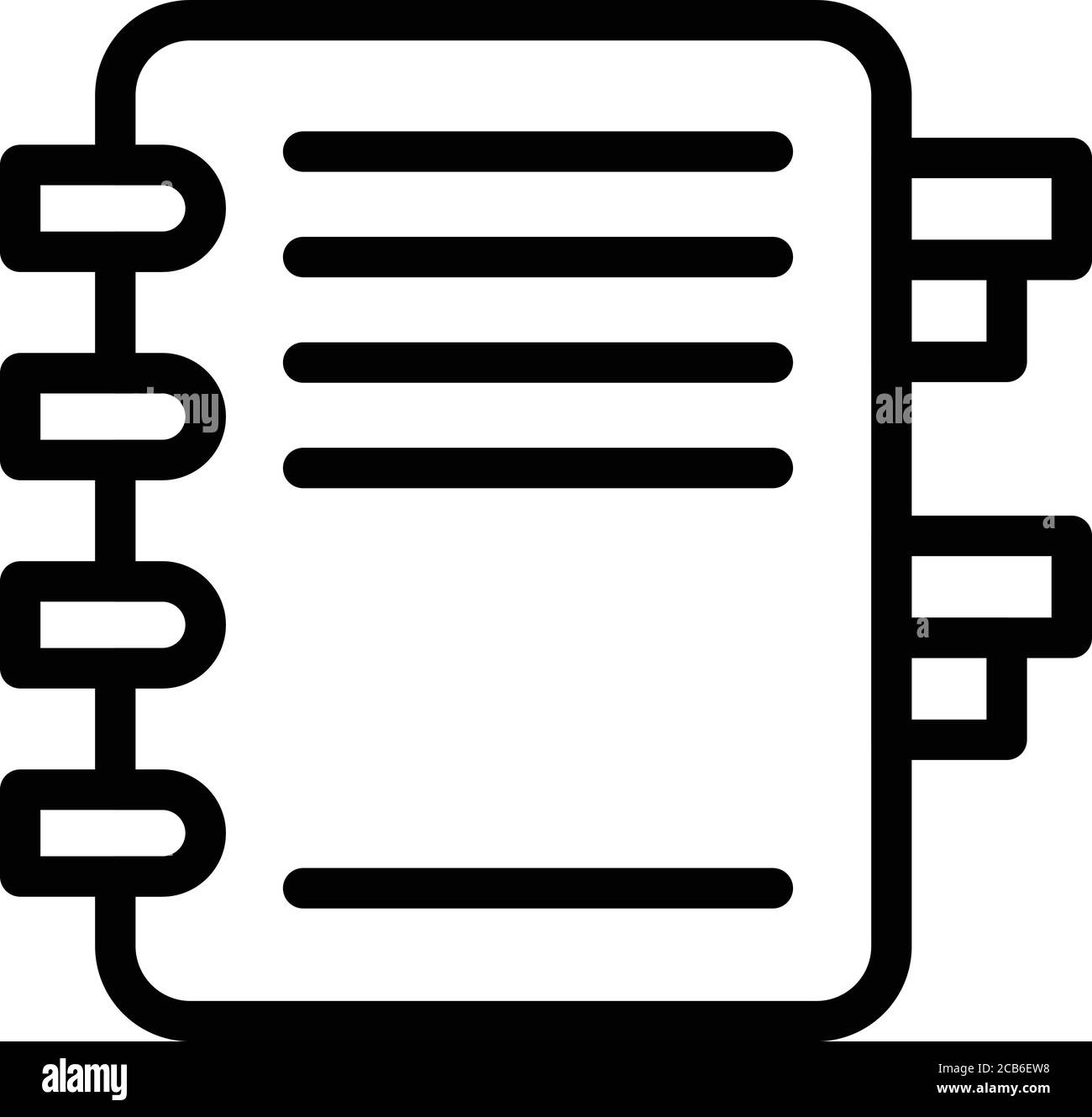 Agenda book icon, outline style Stock Vector Image & Art - Alamy