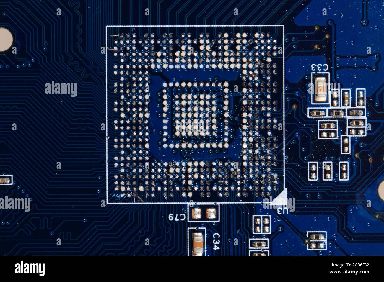 microchip blue texture as nice technology background Stock Photo - Alamy