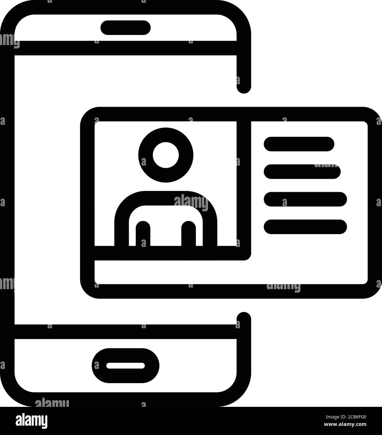Licence line icon outline Black and White Stock Photos & Images - Alamy