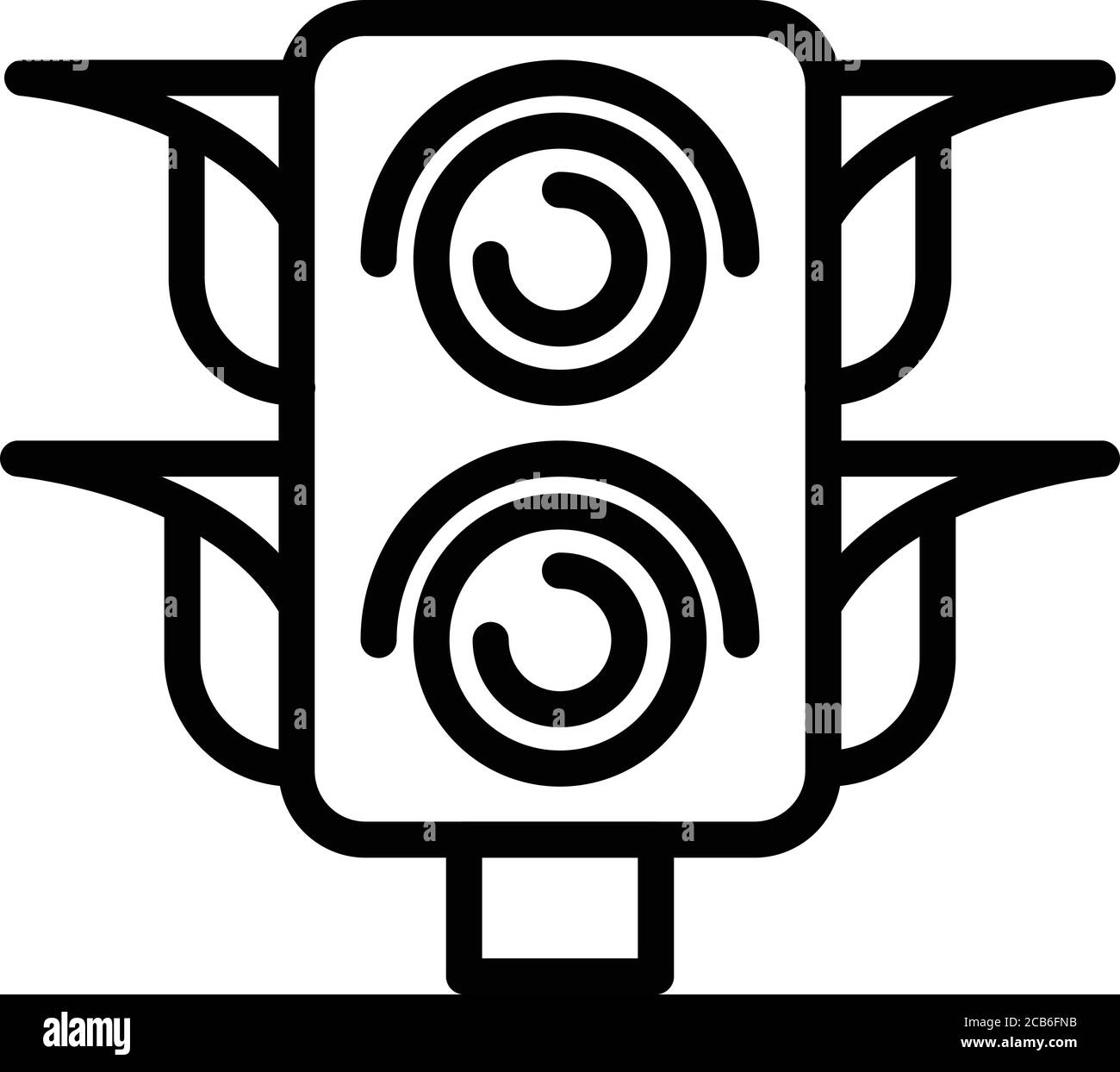 Traffic lights icon, outline style Stock Vector Image & Art - Alamy