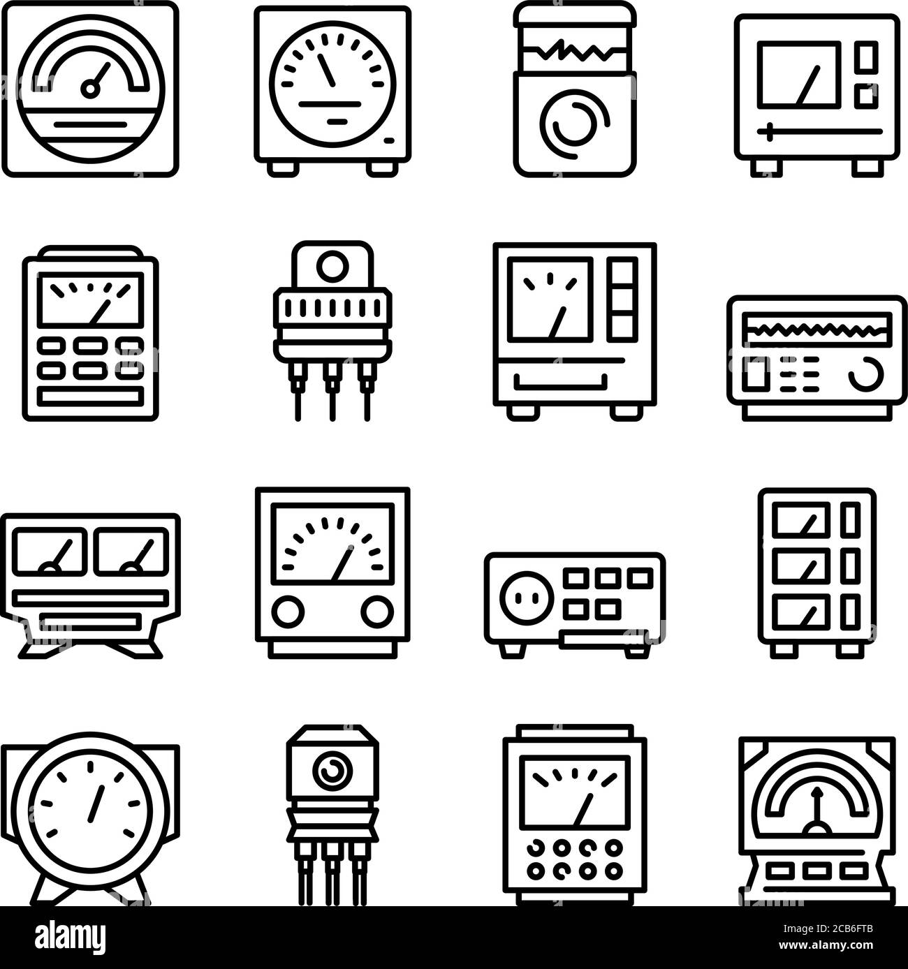 Voltage regulator icons set, outline style Stock Vector Image & Art - Alamy