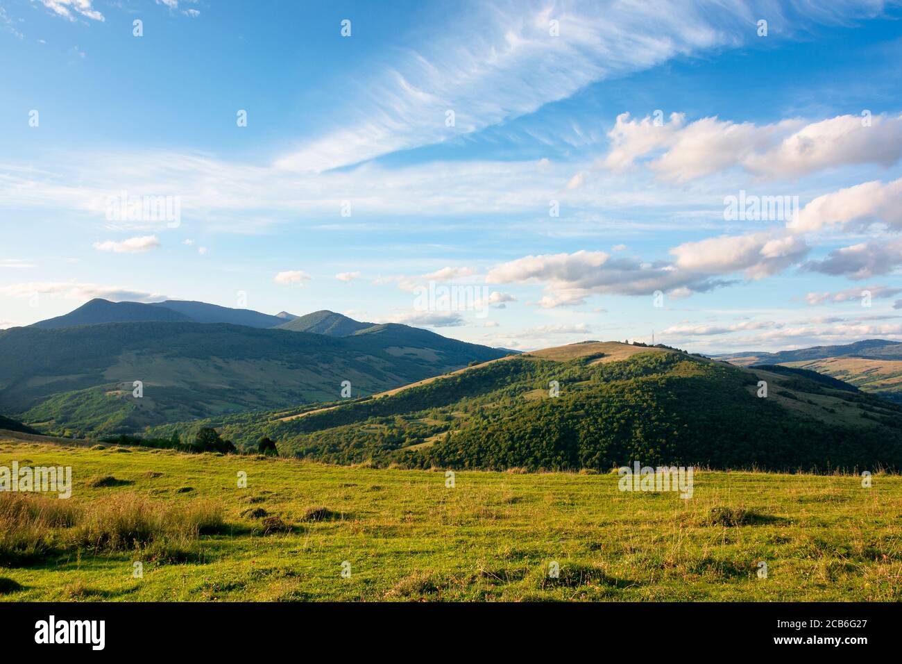 beautiful carpathian countryside. sunny afternoon. wonderful autumn landscape in mountains ...