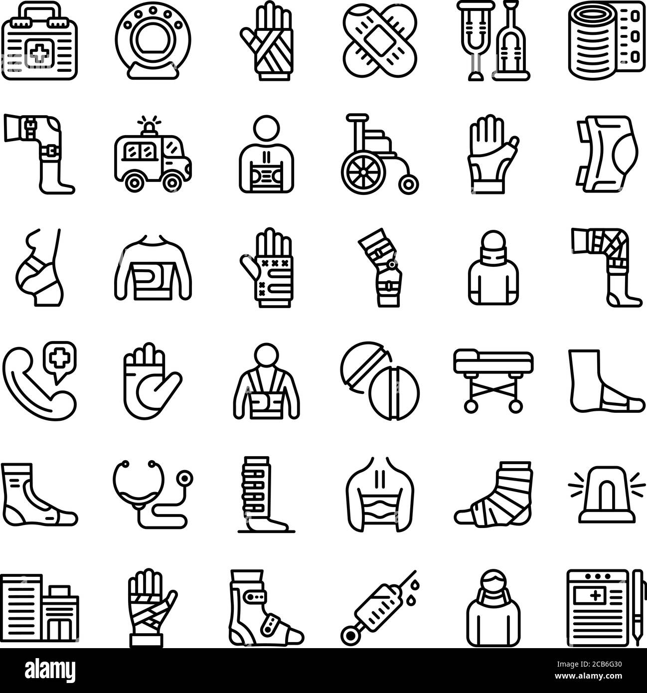 Bandage icons set, outline style Stock Vector Image & Art - Alamy