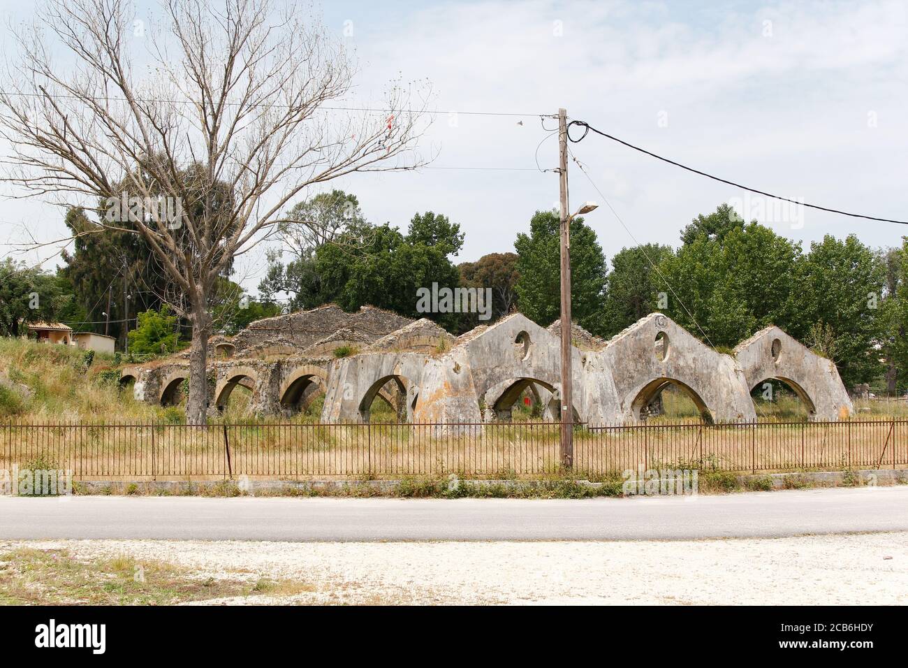 Venetian Arsenal Building at Gouvia in Corfu Stock Photo - Alamy