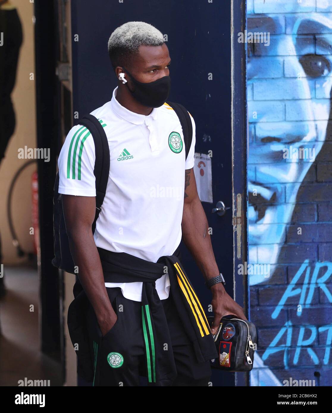 Celtic's Boli Bolingoli arrives for the Scottish Premiership match at ...
