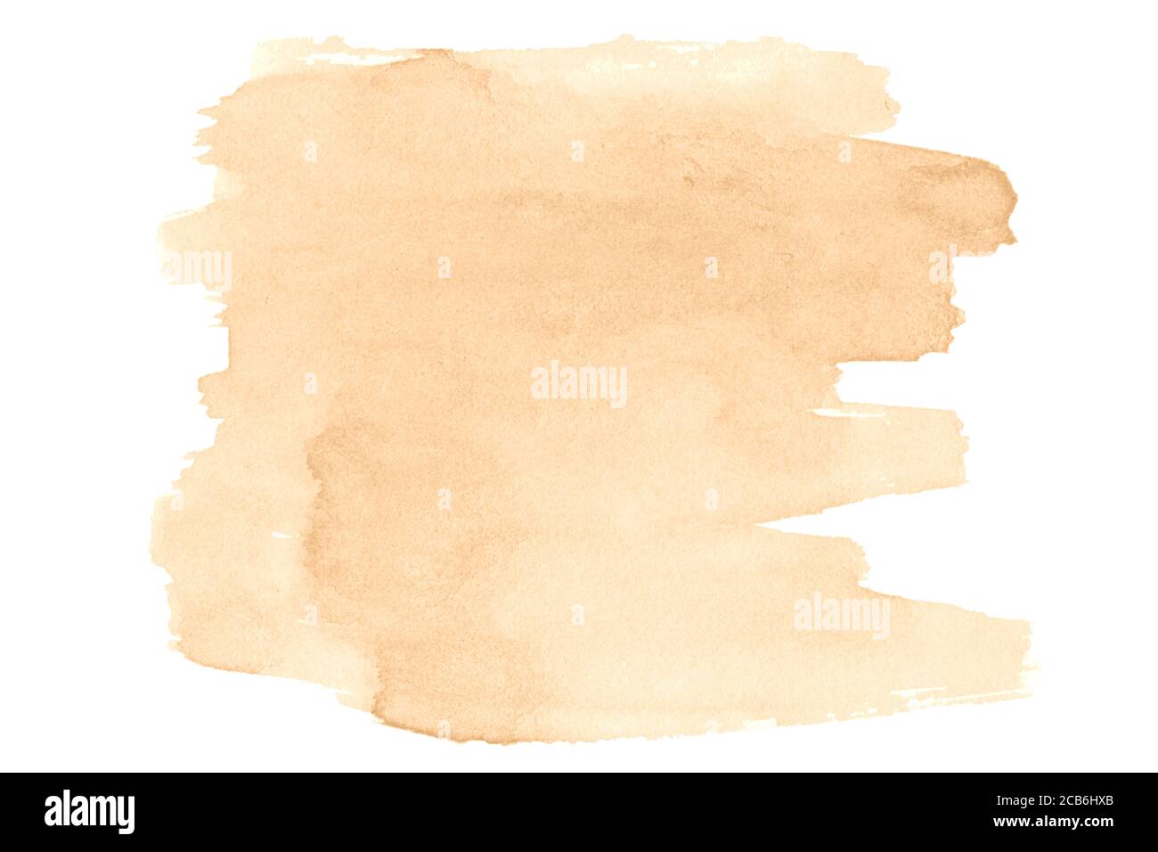 Beige watercolor, background with clear borders and natural splashes ...