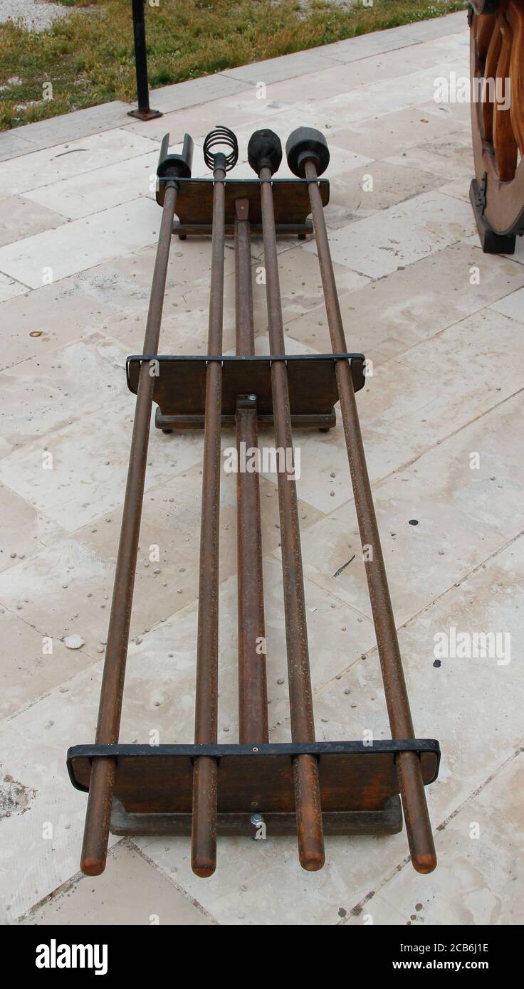 Ancient Cannon cleaning and priming tools Stock Photo - Alamy