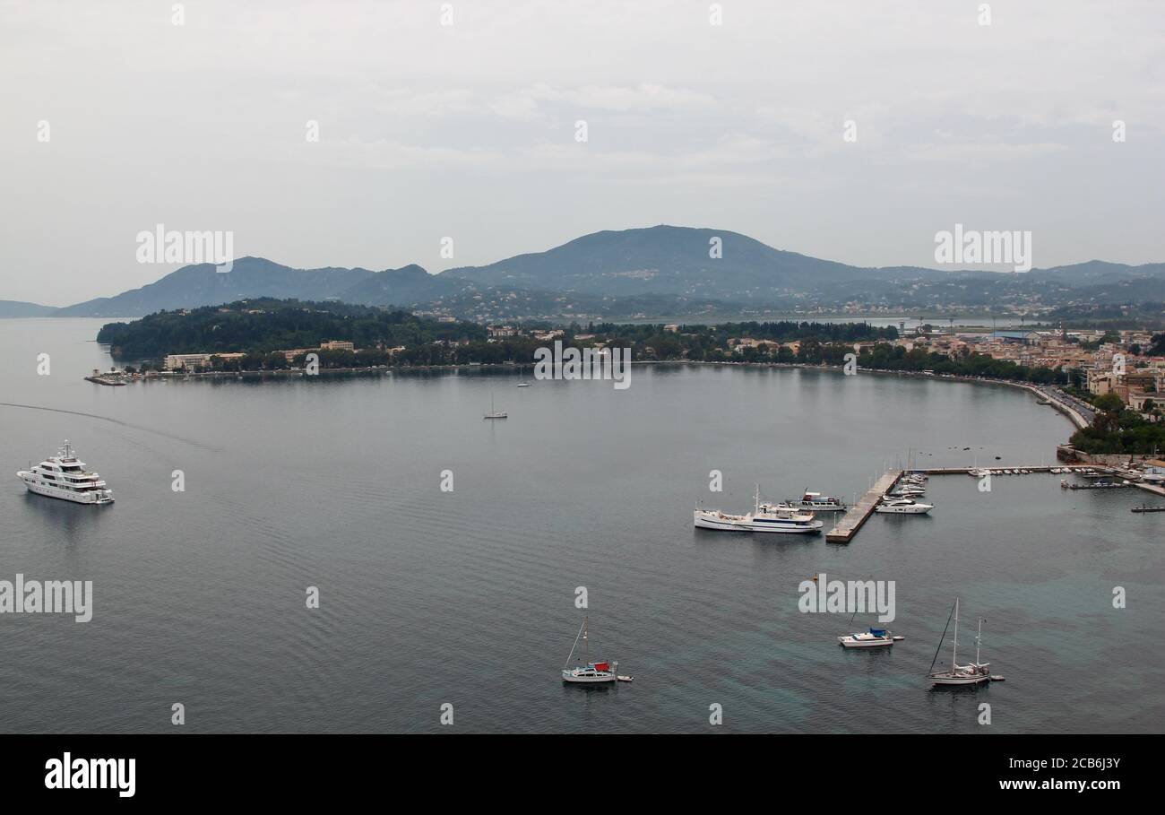 Corfu view from the balcony hi-res stock photography and images - Alamy
