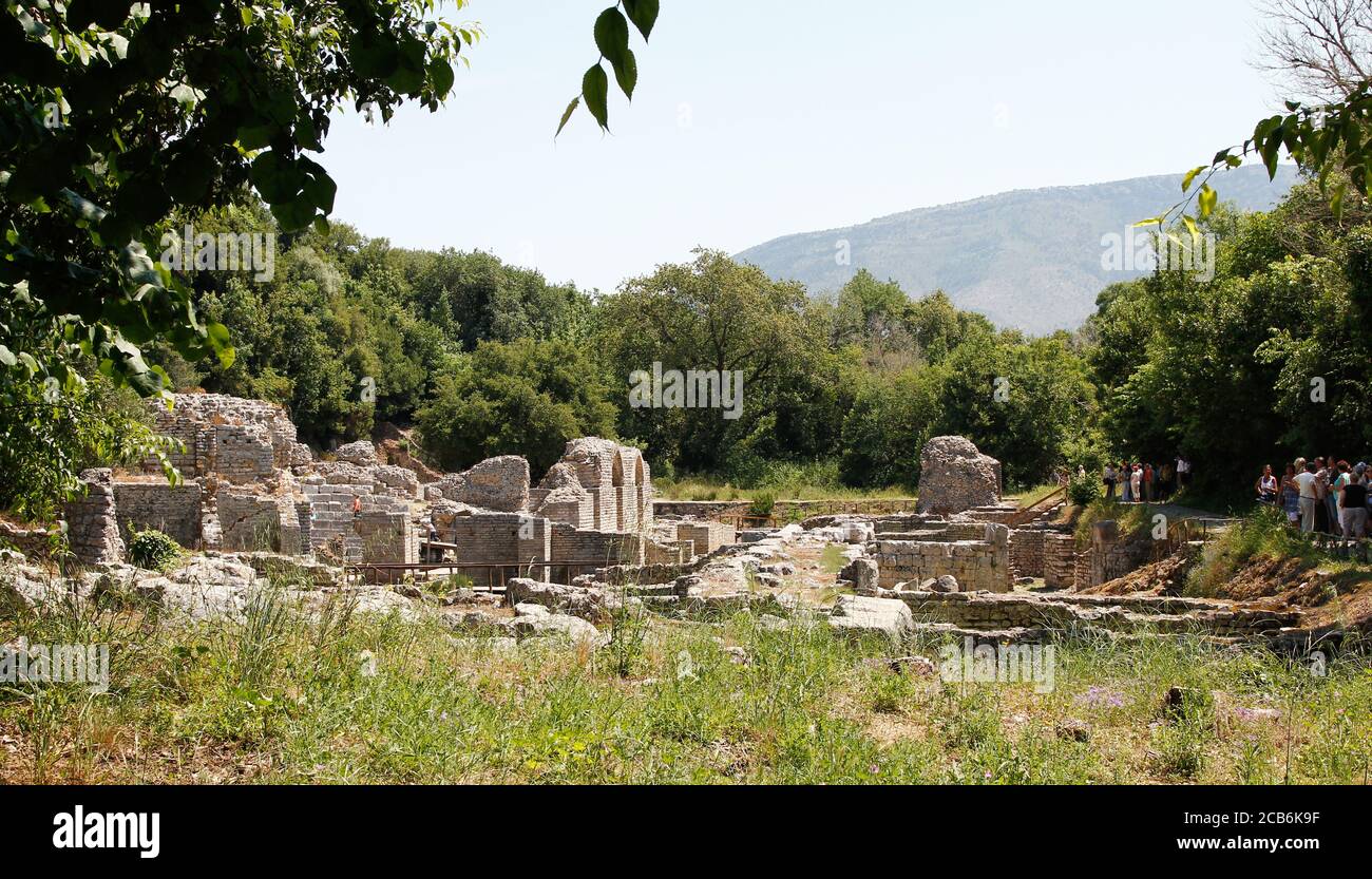 Ancient ruins of Butrint panoramic view Stock Photo - Alamy