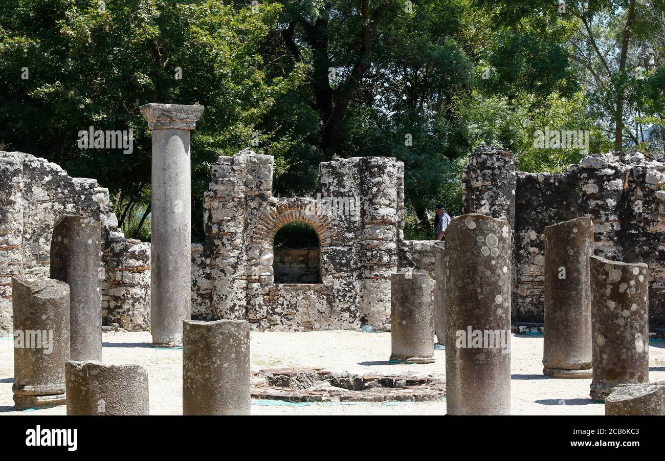 Ancient Baptistry in Butrint Albania Stock Photo - Alamy