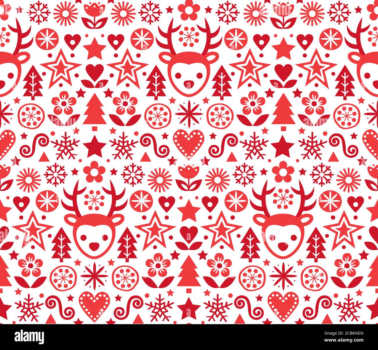 Christmas tree red hearts Stock Vector Images - Alamy